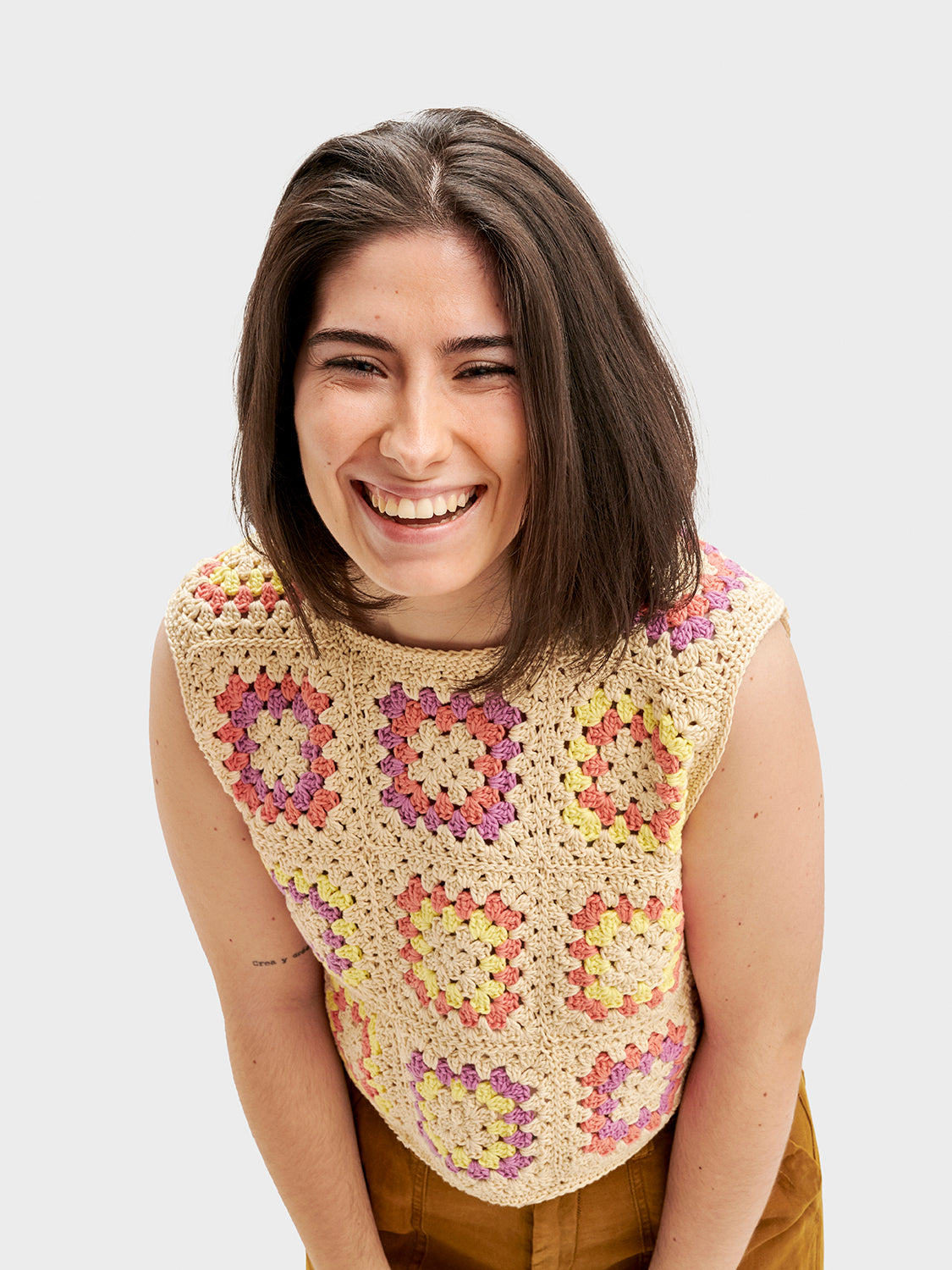 Kit for crocheting a granny square top – Iris Grannies – The Lanners